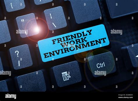 Writing Displaying Text Friendly Work Environment Internet Concept