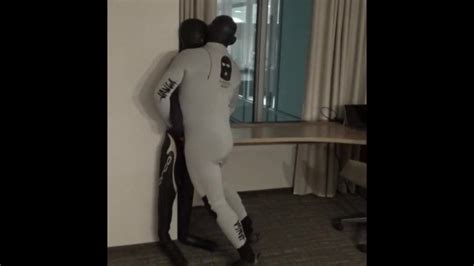 Guy In Wetsuit Humps Dummy At Hotel Window