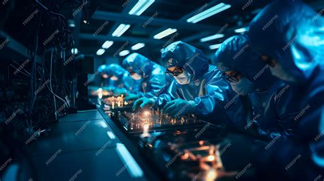 Premium Ai Image Inside Bustling Chinese Semiconductor Factory Asian Woman Worker Generative Ai