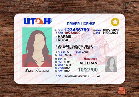 Utah Driver License Template V2 Psd Stores