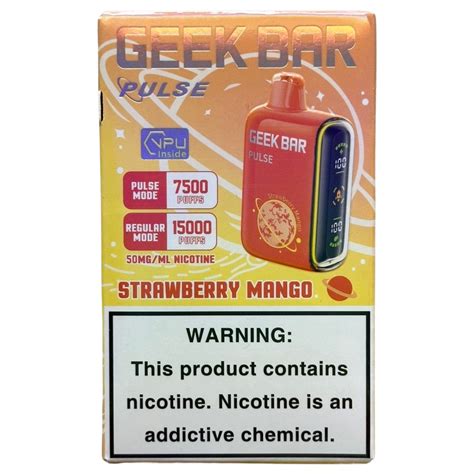 Strawberry Mango Geek Bar Pulse 15000 Puffs Disposable Vape