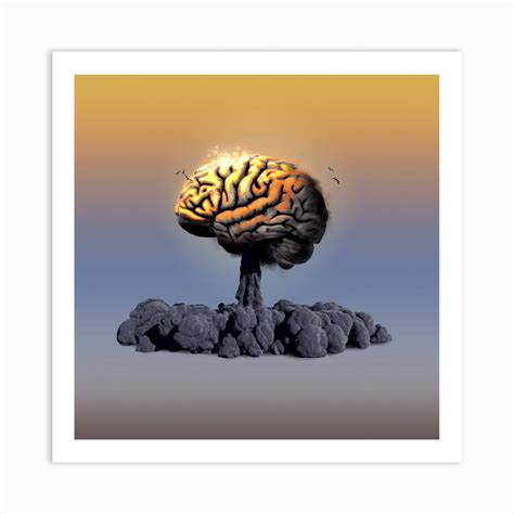 Brain Explosion Square Art Print By 360brain Fy