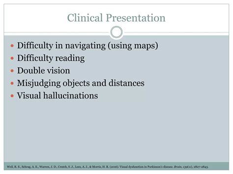 Visual Dysfunction In Parkinson Disease Pptx