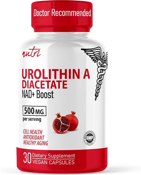 Nutri Urolithin A Supplement 500mg Powerful Nad Boost