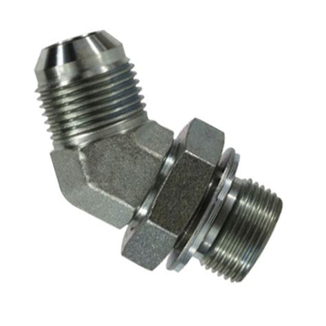 7 16 20 Jic X 1 4 19 Male Bspp Steel 45 Degree Elbow Hydraulic Adapter