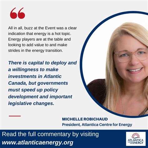 Atlantica Centre For Energy On Linkedin Atlanticas President Michelle Robichaud Recently