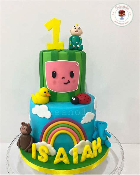 Coco Melon Themed Fondant Cake