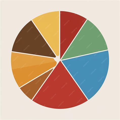 premium vector a pie chart with various segments each colored differently and labeled with