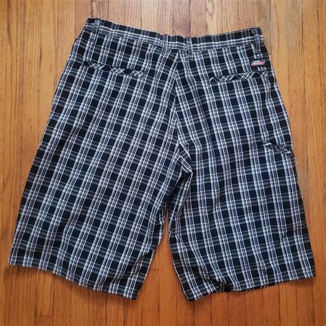 2000s Dickies Plaid Shorts Size 34w Length In Depop