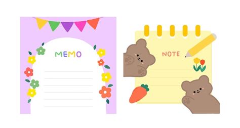 Cute Note Premium Vector