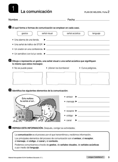 Elementos De La Comunicación Interactive Worksheet For Tercero De
