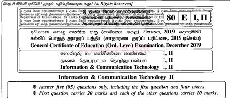National Syllabus Ordinary Level O L Information Communication Technology ICT