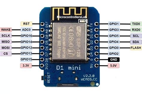 Модуль Wifi Wemos D1 Mini Esp8266 12f Arduino Iot Ua
