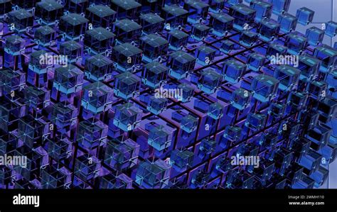 vivid prismatic shapes morphing in 3d space creating a visually