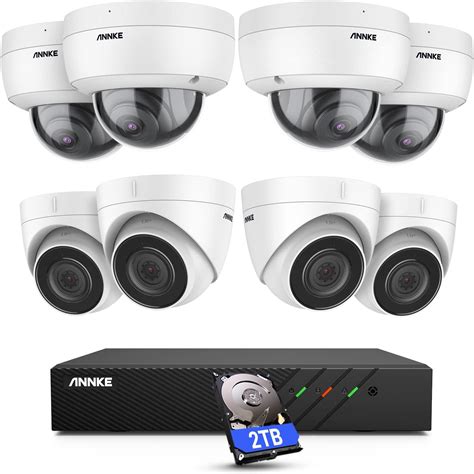 Annke H500 5mp Cctv Security Camera Systems Outdoor 8x 5mp Poe Ip