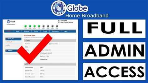 Globe Broadband Username And Password With Full Admin Access Youtube