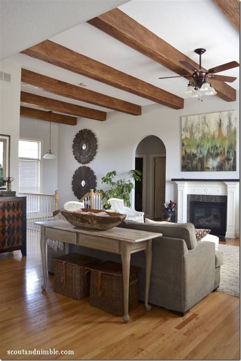 See Anna Jane Home Inspiration White Couch And Brown Decor Ceiling