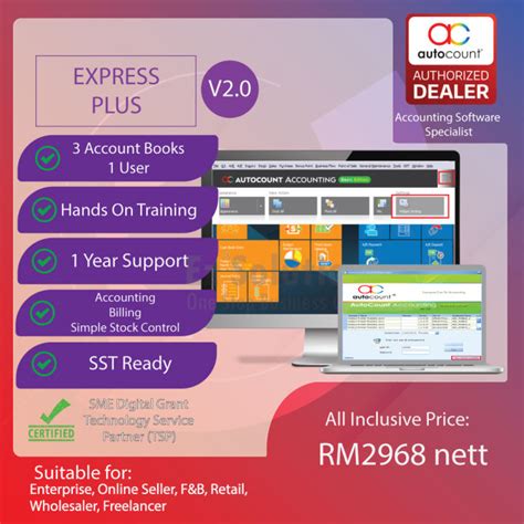 Autocount Accounting Software Express Plus V2 Accounting Billing