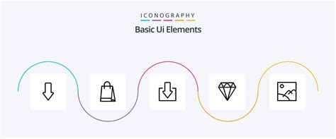 Basic Ui Elements Line 5 Icon Pack Including Picture Image Arrow Gam