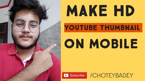 How To Make HD Youtube Thumbnail On Mobile YouTube