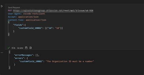 error setting custom field for organization jira cloud the