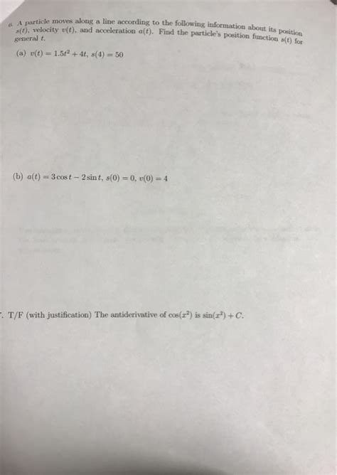 Solved Find A Function F X Satisfying The Given Conditions Chegg