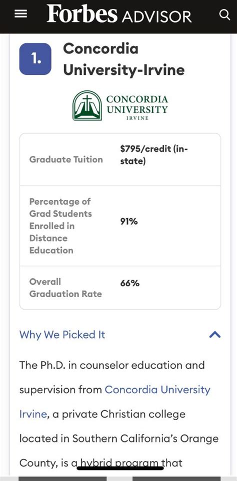 Mark Newmeyer On Linkedin Forbes Has Rated Our Ph D Program At