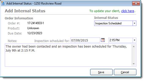 updating order status