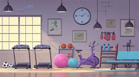 Gambar Background Interior Gym Vektor Dan File Psd Untuk Unduh Gratis