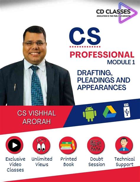 Cs Professional Module 1 Drafting Pleadings And Appearances Cd Classes