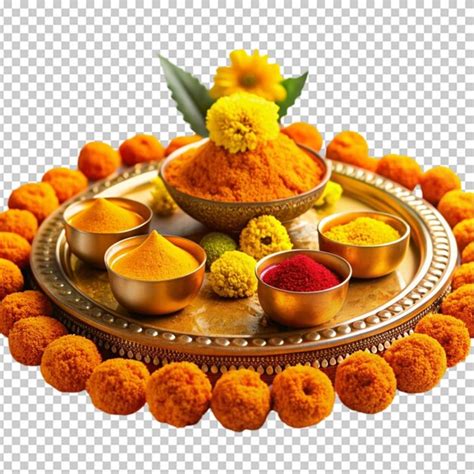 Haldi Color Decor Premium Ai Generated Psd