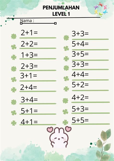 Matematika Prasekolah Lembar Kerja Matematika Pelajaran Matematika