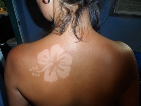 Spray Tan Whawaiian Flower Tanning Tattoo Stencil Cute Summer Idea
