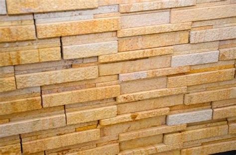 Unique Patterns Wall Cladding Teak Yellow Random Pattern Manufacturer