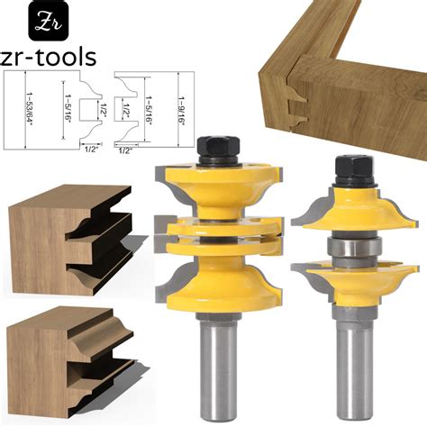 Entry Door Rail And Stile With Tenon Cutter 2 Piece Set Of Router Bit