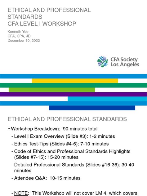 2022 2023 Cfa Level 1 Ethics Workshop 12 10 2022 Pdf Insider