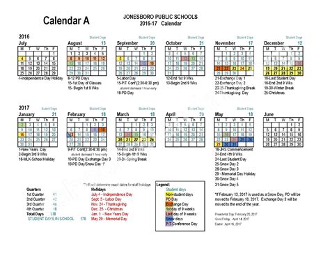 Jonesboro Public Schools Calendars Jonesboro Ar