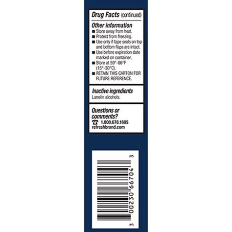 Refresh P M Lubricant Eye Ointment 0 12 Oz Box