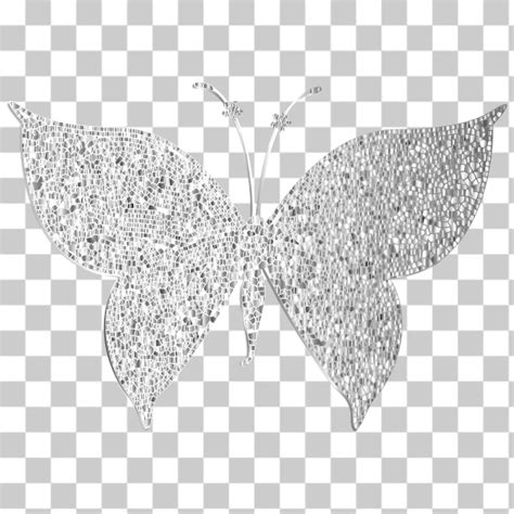 Free Svg Monochromatic Tiled Butterfly Silhouette Nohatcc
