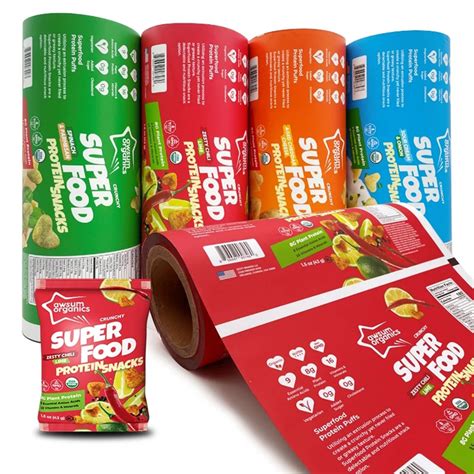 Custom Printing Food Packaging Film Roll Automatic Film Laminated Packaging Spout Bag And