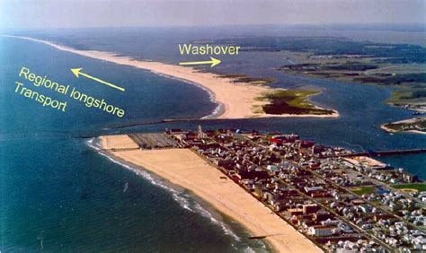 Ocean City Beach On The Lower Right North And Assateague Island Md