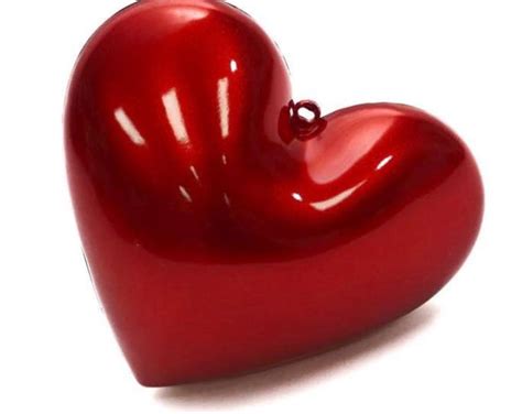8 Inch Farrisilk Red Candy Apple Heart Ornament Wreath Attachment