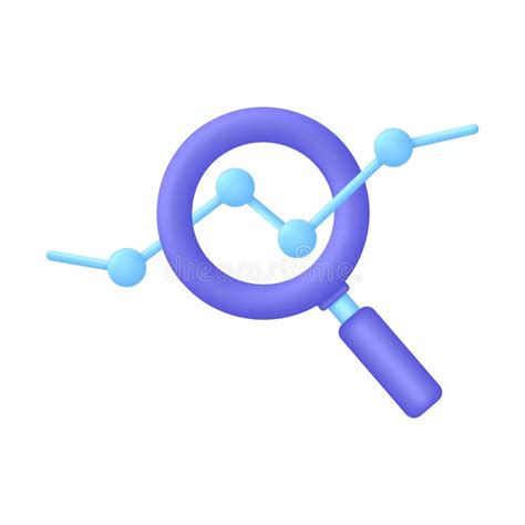 3d Analytic Icon Marketing Research Icon Stock Vector Illustration