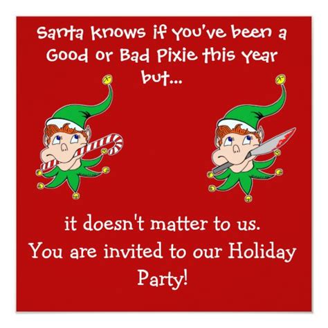 Good Pixie Bad Pixie Party Invitation