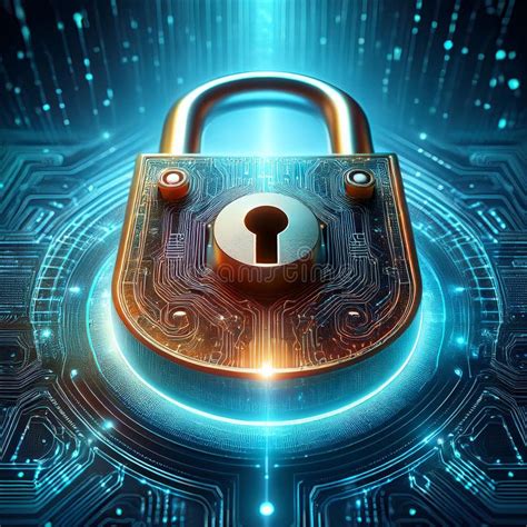 A Digital Padlock Illustration Generative Ai Stock Illustration