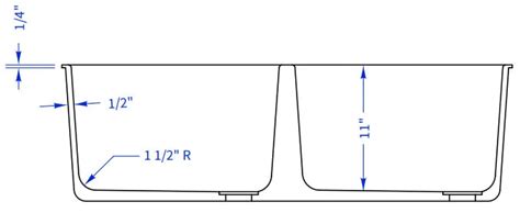 Durcon D 30d Double Sink 39x15x11 Black Onyx Ssi Surfaces
