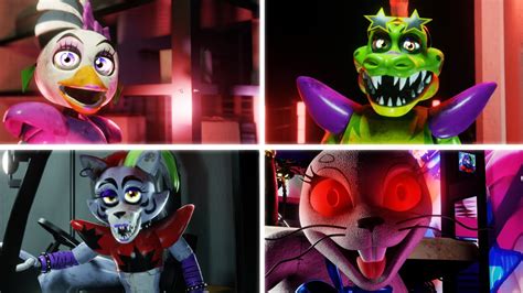 Every Five Nights At Freddys Security Breach Glamrock Animatronic In A
