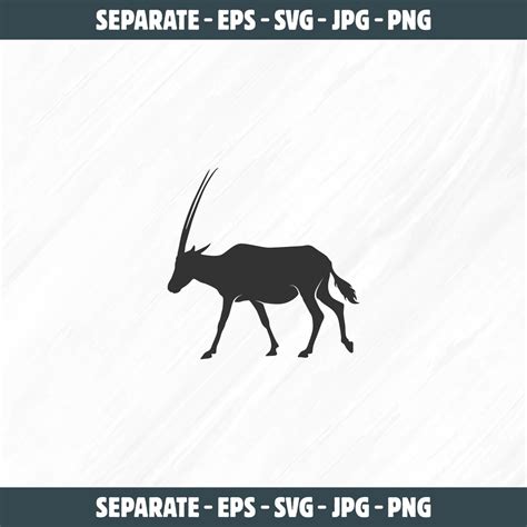 Oryx Silhouette Horned Oryx Svg Oryx Svg Oryx Gazella Svg Horned