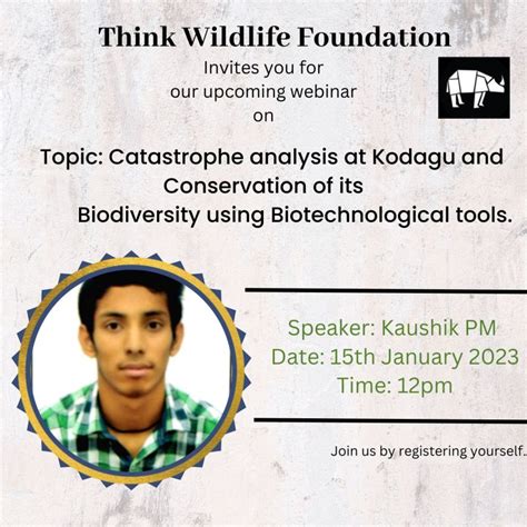 Anish Banerjee On Linkedin In Another Webinar By Think Wildlife