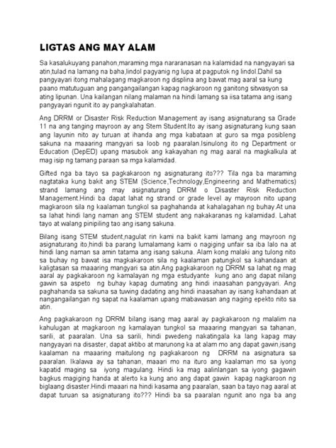 Ligtas Ang May Alam Pdf